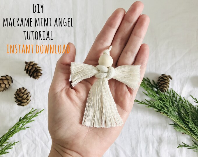 Macrame Mini Angel Pattern PDF | Easy DIY Macrame Tutorial for ...