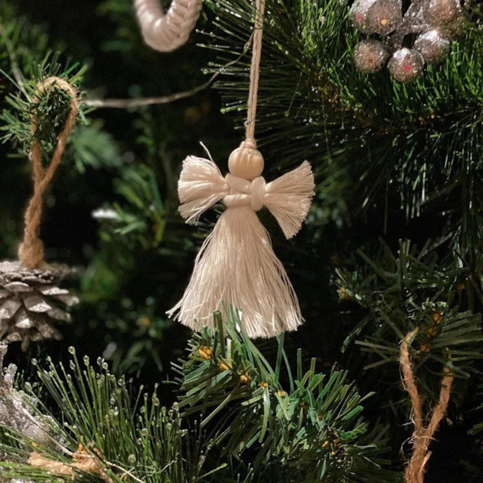 DIY Macrame 4 X Mini Angels Christmas Craft Kit Step by Step - Etsy UK