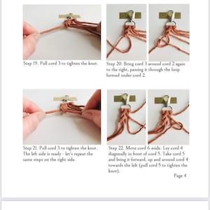 DIY Macrame Keychain PDF Pattern | Macrame Key Ring PDF Tutorial | Step ...