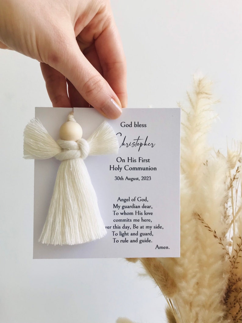 Guardian Angel Holy Communion Card | Personalised First Communion ...