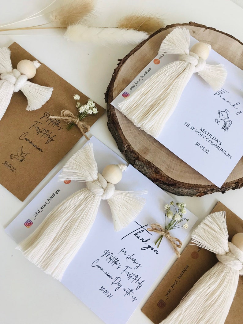 Personalised First Holy Communion Favours Macrame Angel | Etsy