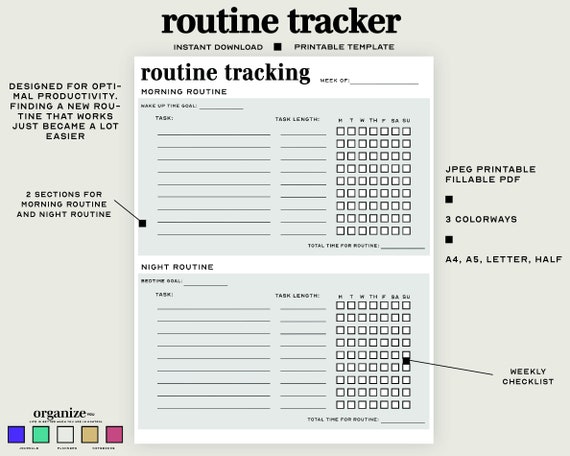 Calendars & Planners My everyday morning routine/everyday planner ...