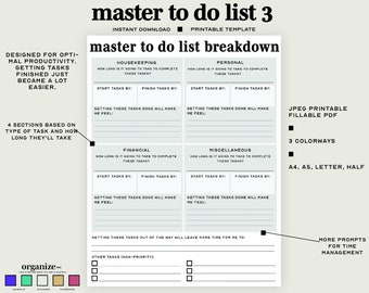 Master to Do List - Etsy