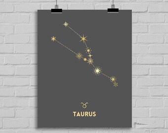 Taurus Zodiac Sign Poster DIGITAL DOWNLOAD - Etsy