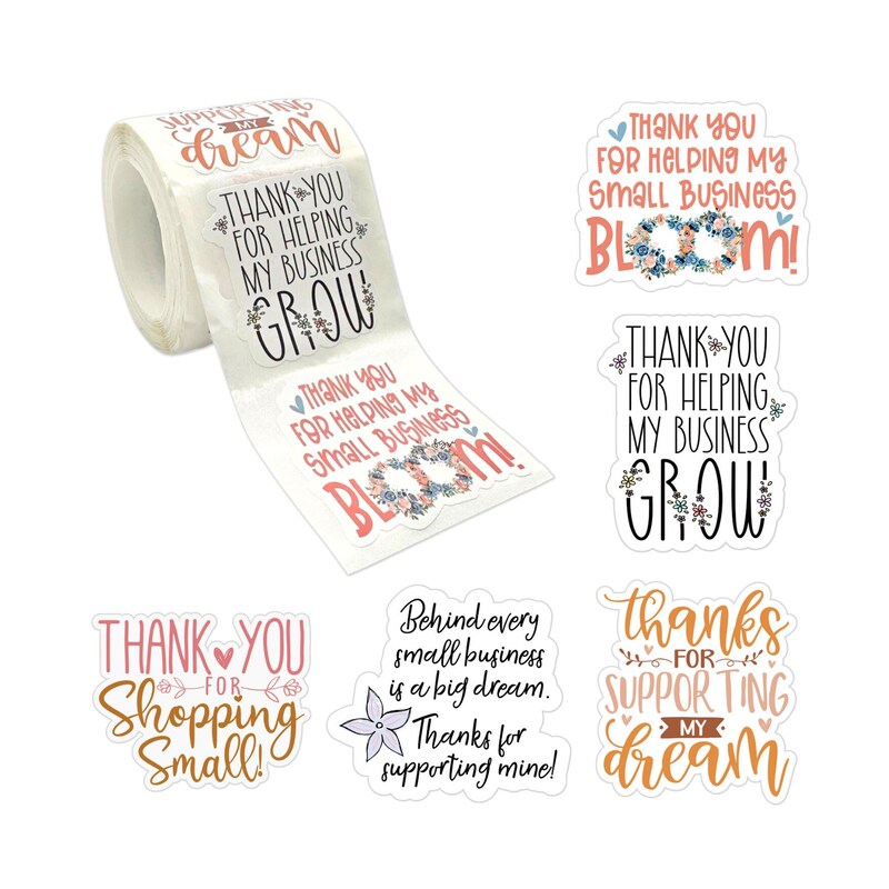 Cute Thank You Sticker - Etsy