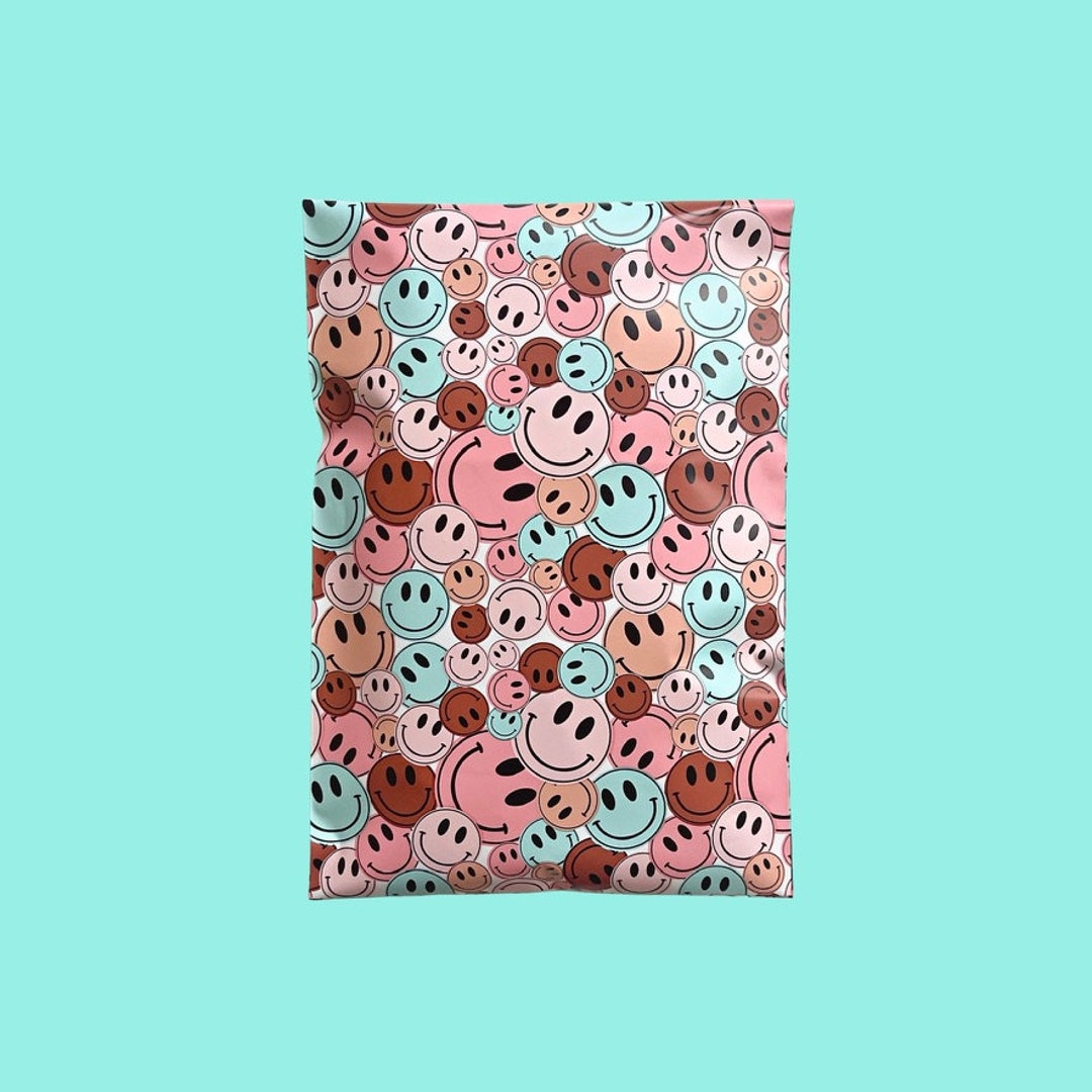Poly Mailer 6x9 - 3.15 Mil Thick - Smiley Mailers - Boho Packaging ...