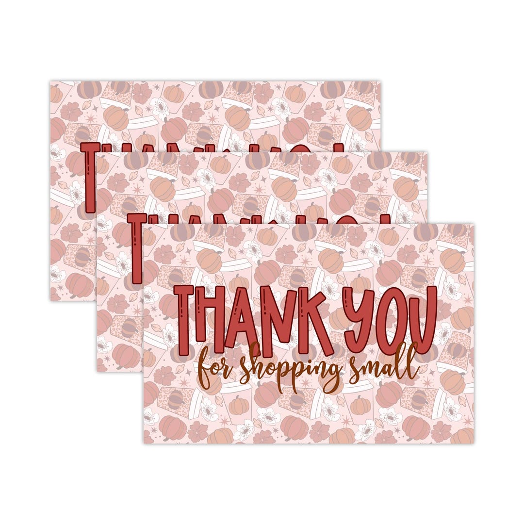 4x6" Package Insert Cards, Cozy Fall, Small Business Owner Packaging ...