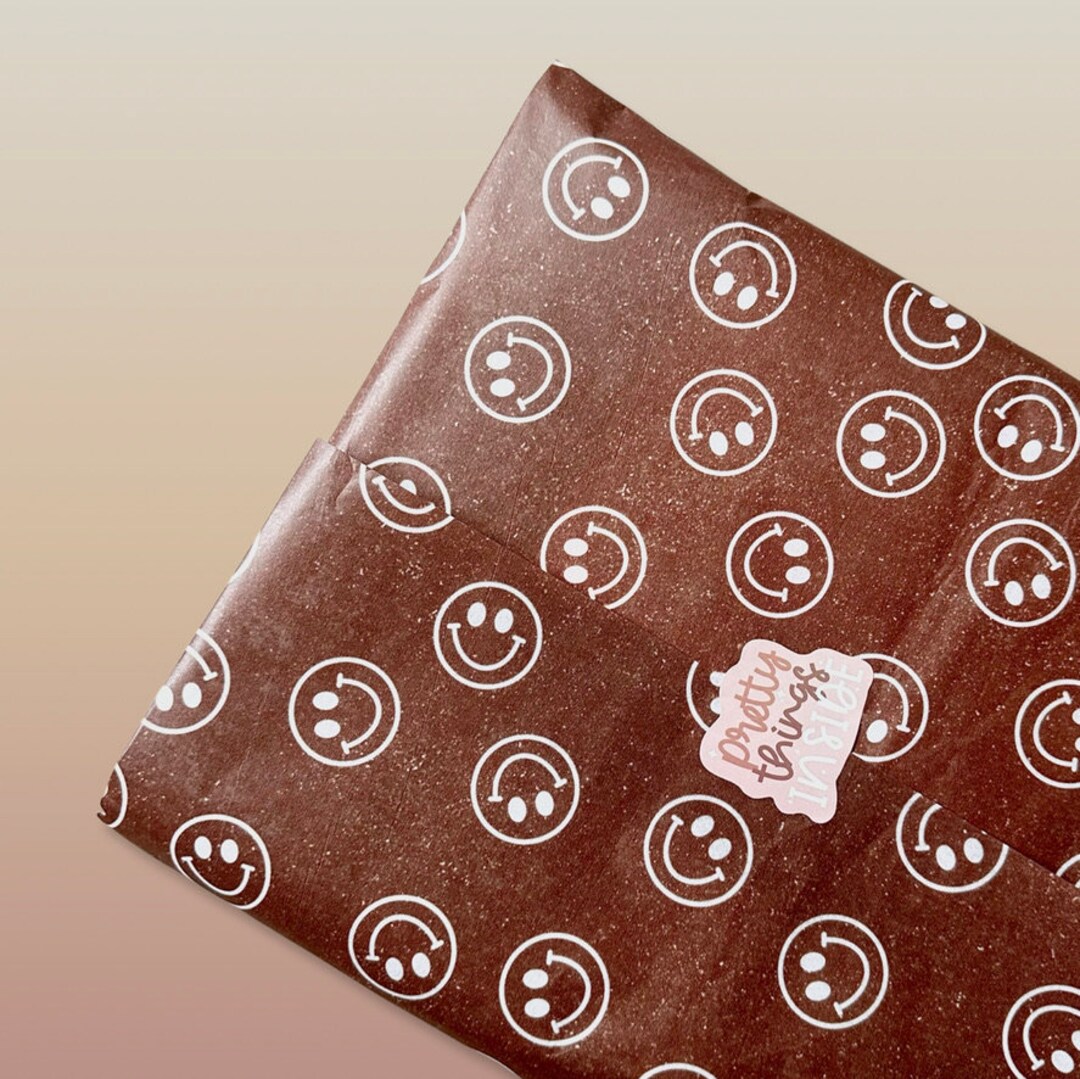 20x30 Large Premium Tissue Paper Sheets, Extra Thick, Rust Smiles ...