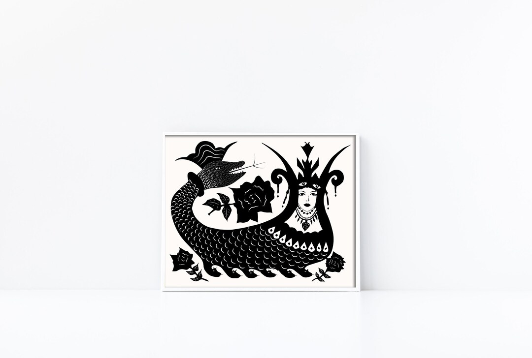 Shahmaran Snake Goddess Art Print: Anatolian Mythology (digital ...