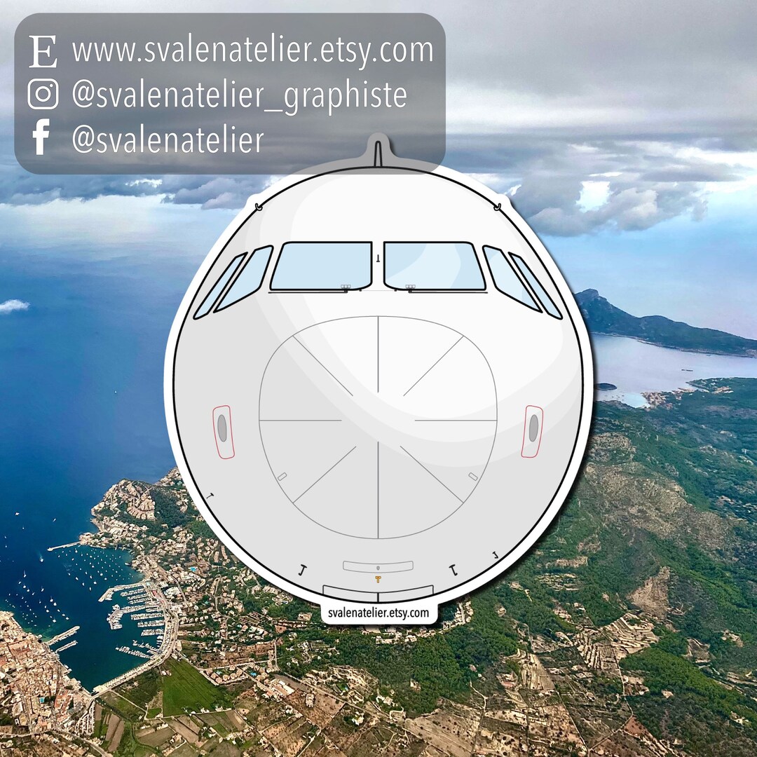 Original Airbus A320 Aircraft Sticker Personalized Gift for Pilot ...
