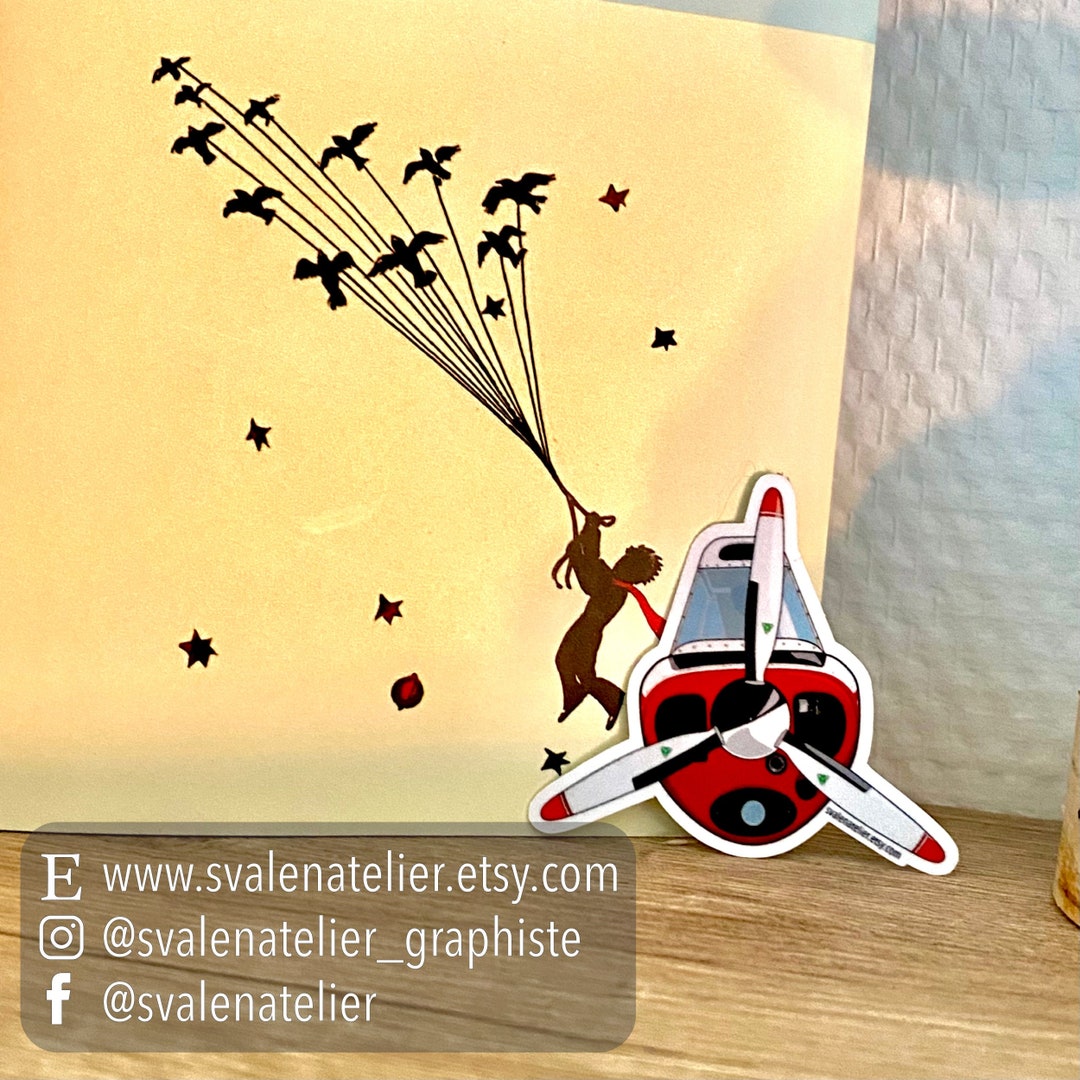 Airplane Piper Pawnee Red Sticker Sticker Original Aviation - Etsy