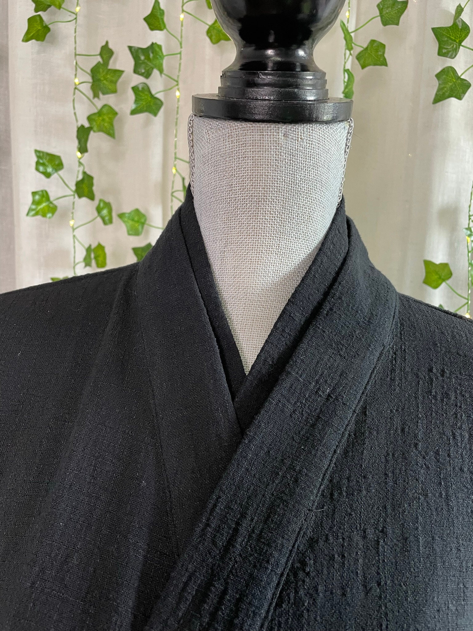 Black Linen Jedi Tunic Set: Kimono Style, Cosplay Costume - Etsy