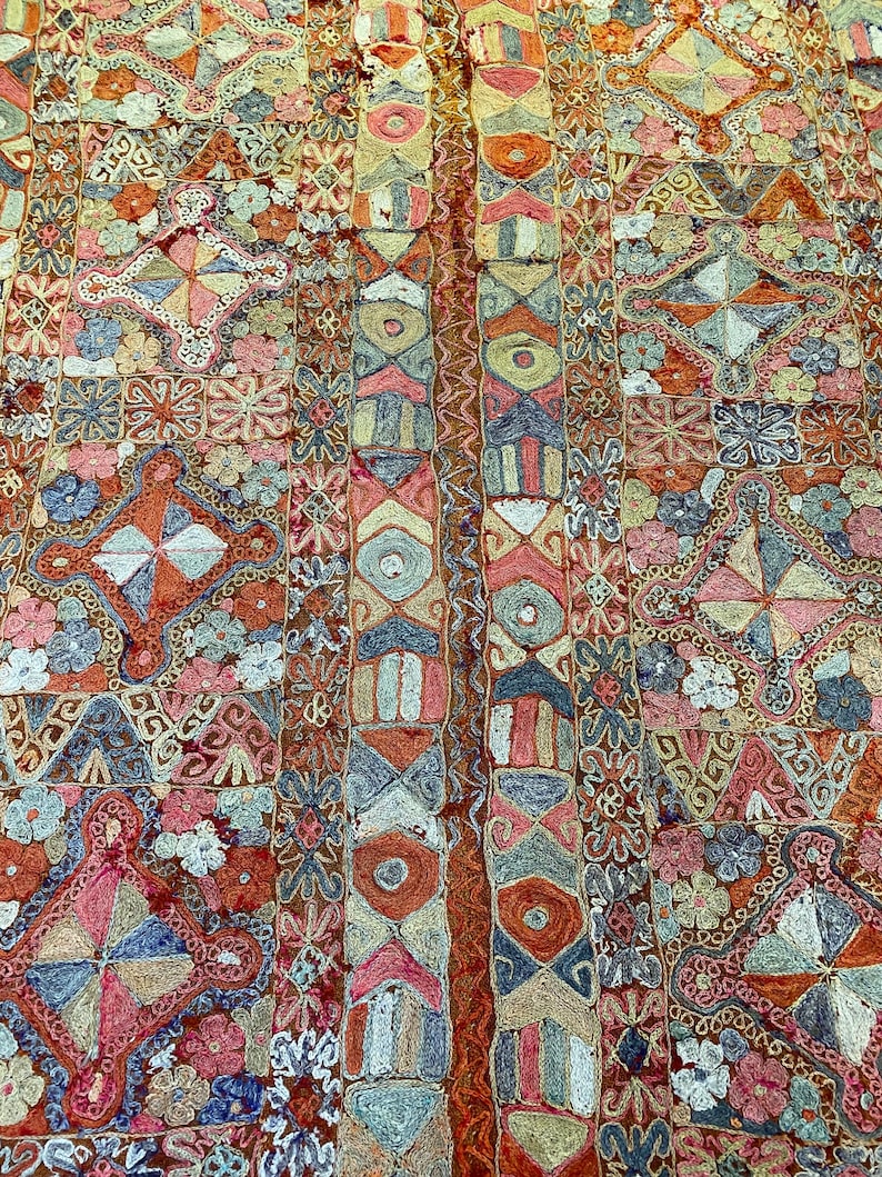 Antique Arabi Iraqi Marsh Wedding Blanket Kilim Embroidered Rug - Etsy