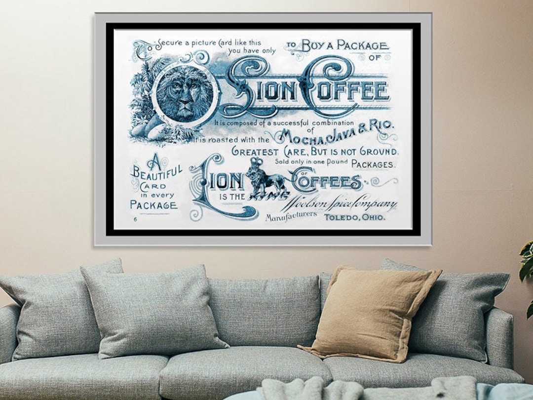 Vintage Coffee Art - Lion Coffee (high Resolution Downloadable Image ...