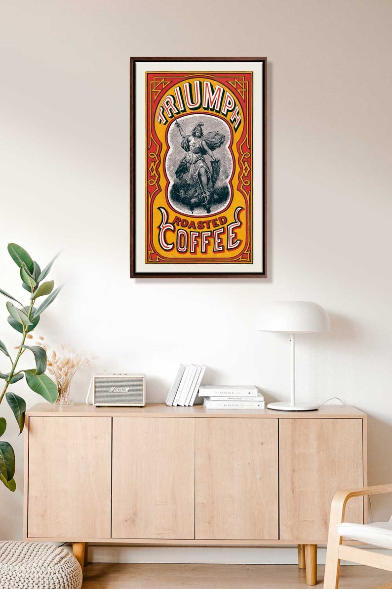 Vintage Coffee Art - Triumph Coffee (high Resolution Downloadable Image ...