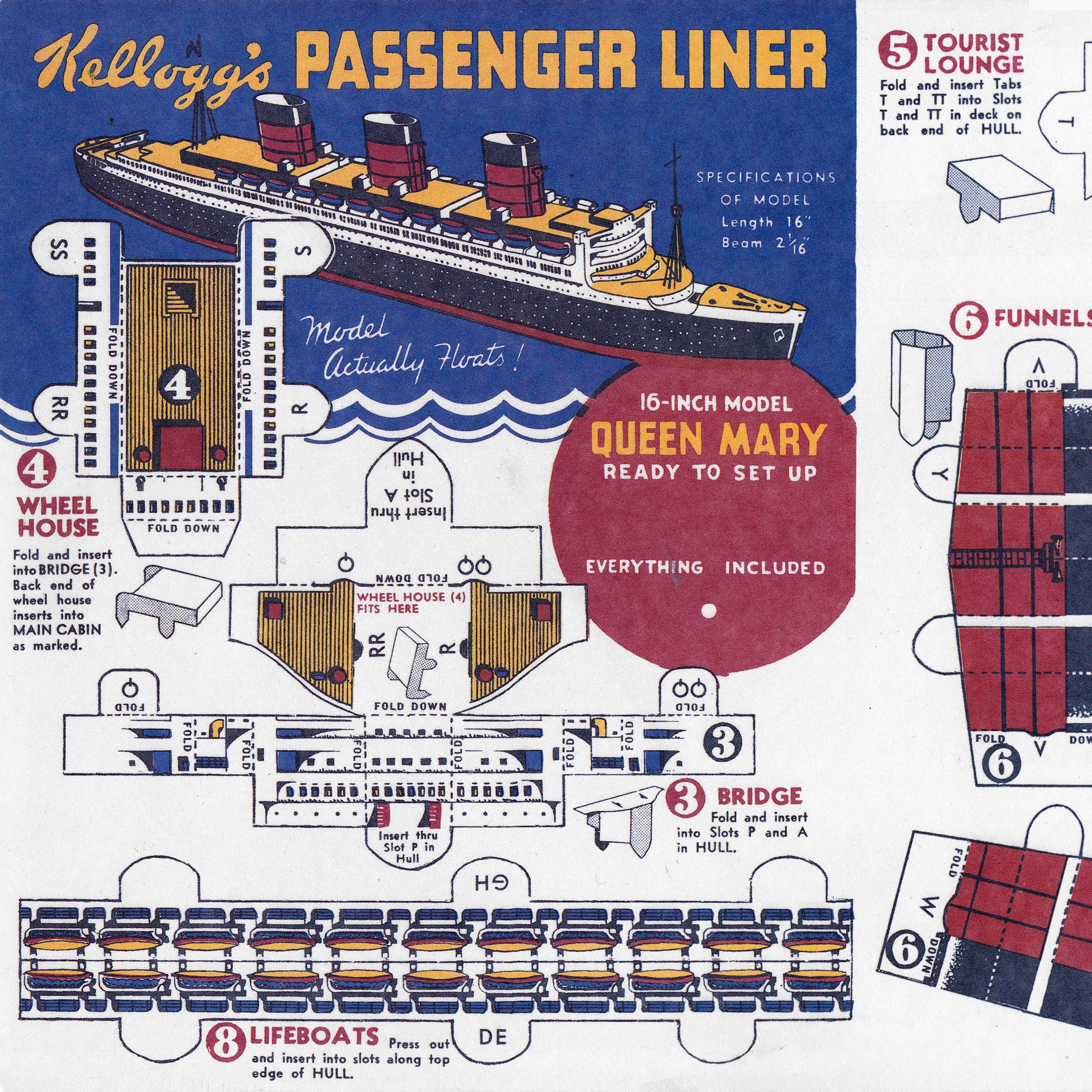 Queen Mary Boat Modelo/Kit de papel de bricolaje DESCARGA - Etsy España