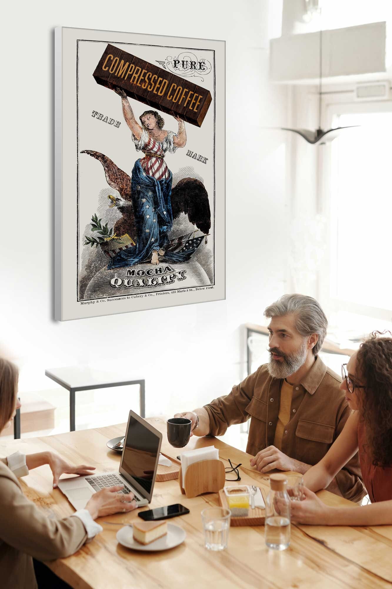 Vintage Coffee Art - Compressed Coffee (high Resolution Downloadable ...