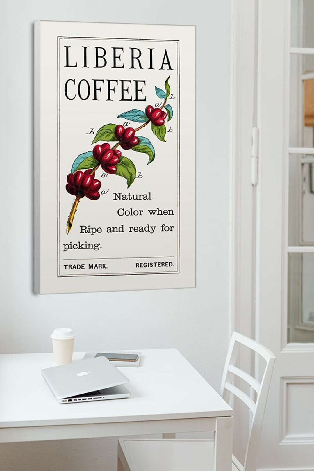 Vintage Coffee Art - Liberia Coffee (high Resolution Downloadable Image ...