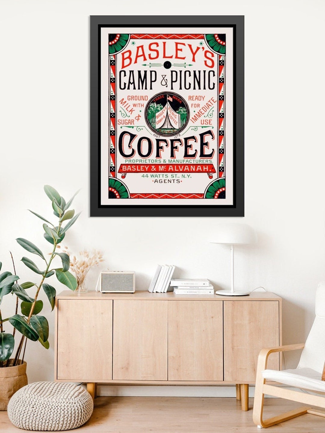 Vintage Coffee Art - Camp & Picnic Coffee (high Resolution Downloadable ...