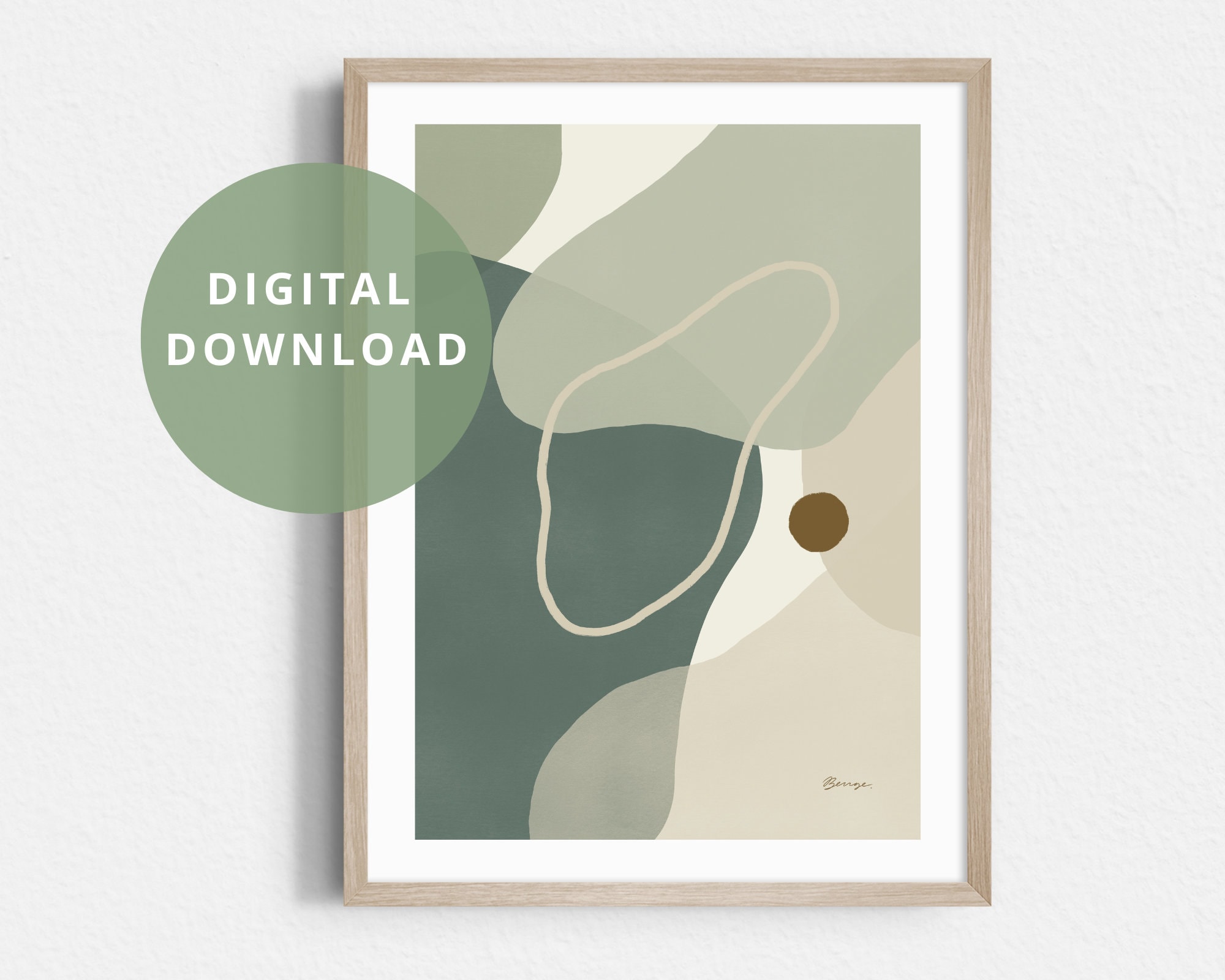 Organic Shapes Poster large Printable Digital Download Abstract Modern ...