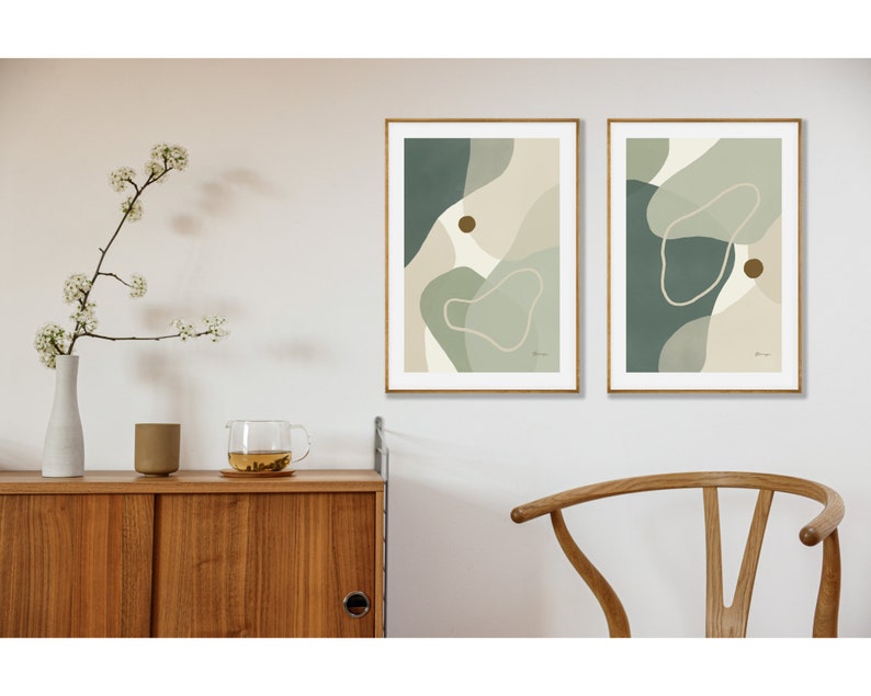 Organic Shapes Poster large Printable Digital Download Abstract Modern ...