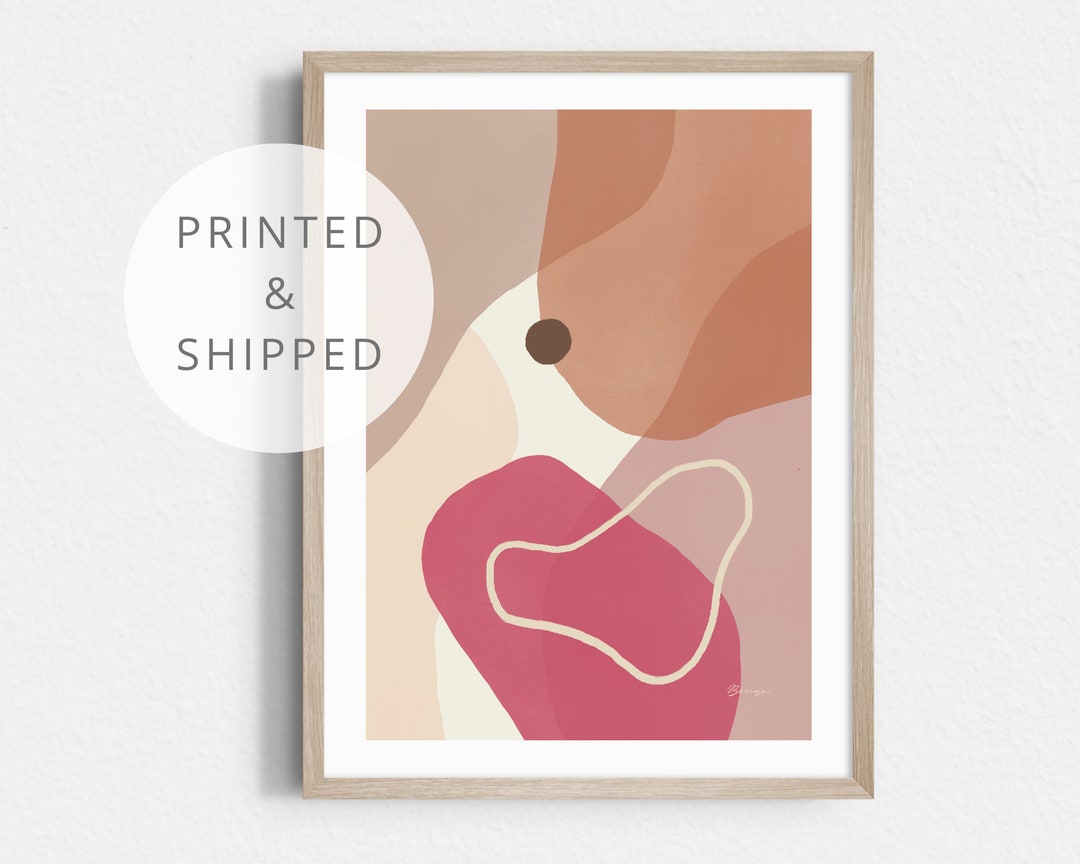 Organic Shapes Poster Warm Colors 2/2 Printed & Shipped Abstract Modern ...
