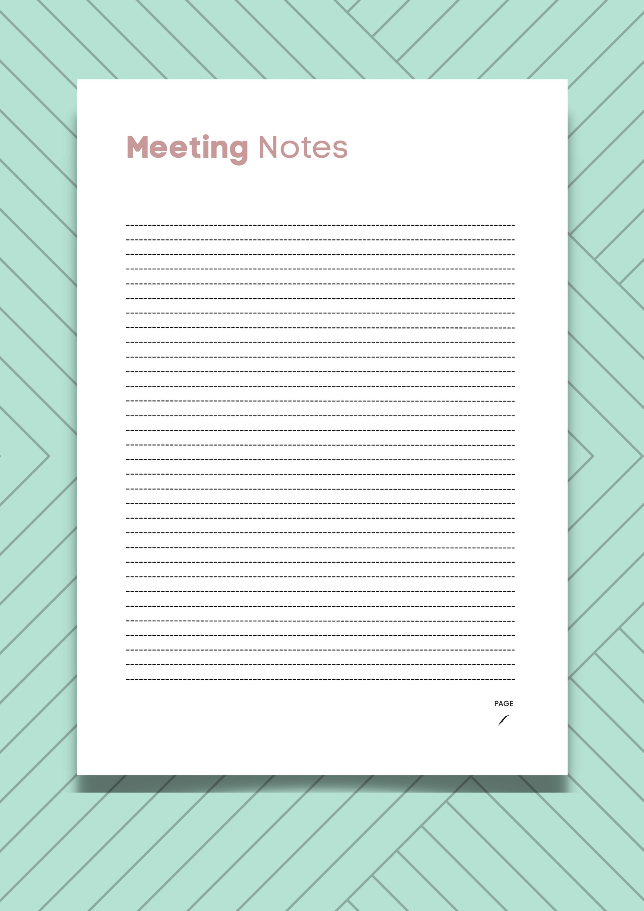 Meeting Notes Printable, Work Organizer, Meeting Agenda Template ...