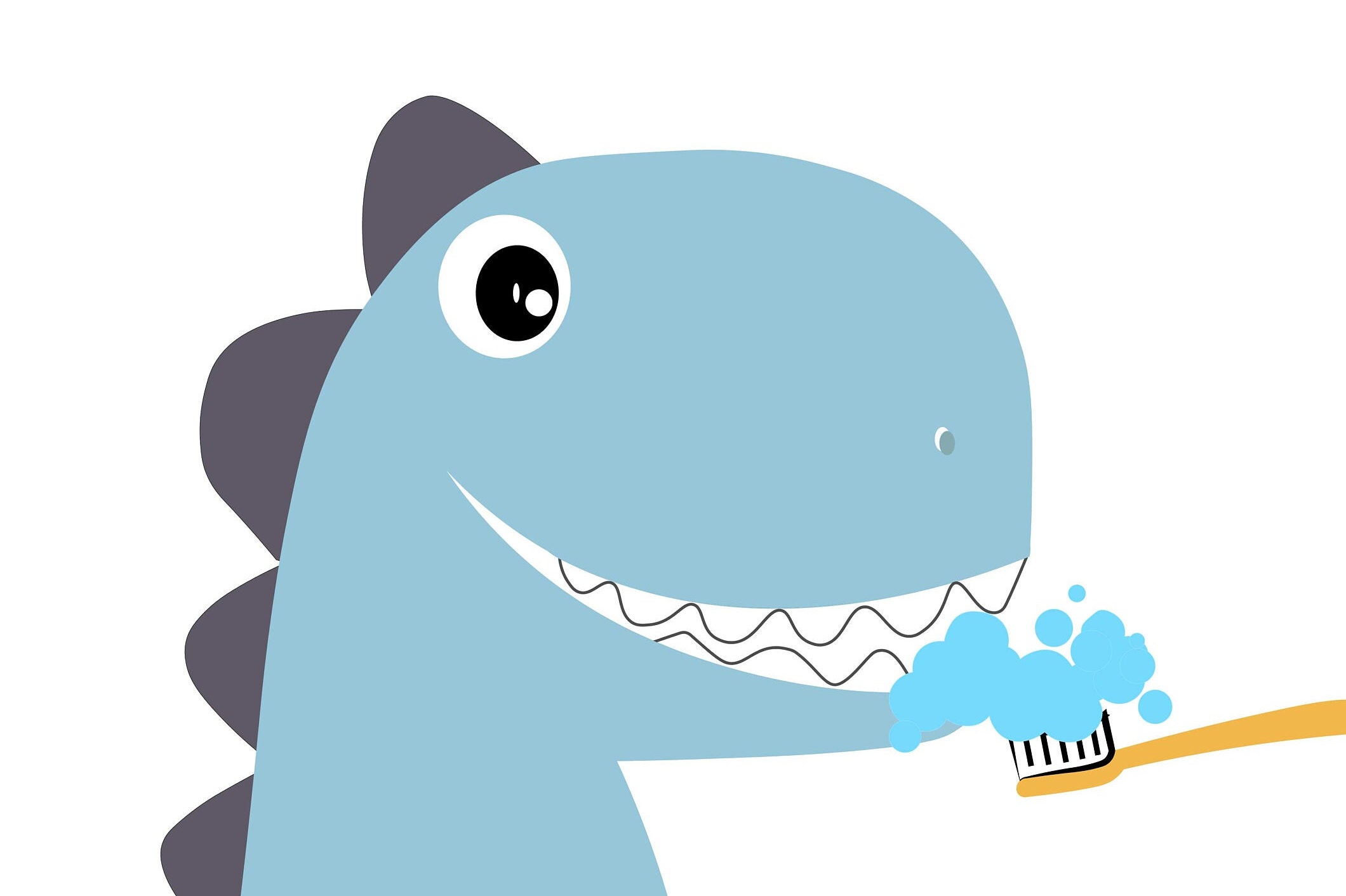 Dinosaur Brushing Teeth,bathroom Prints for Kids,kids Bathroom Wall ...