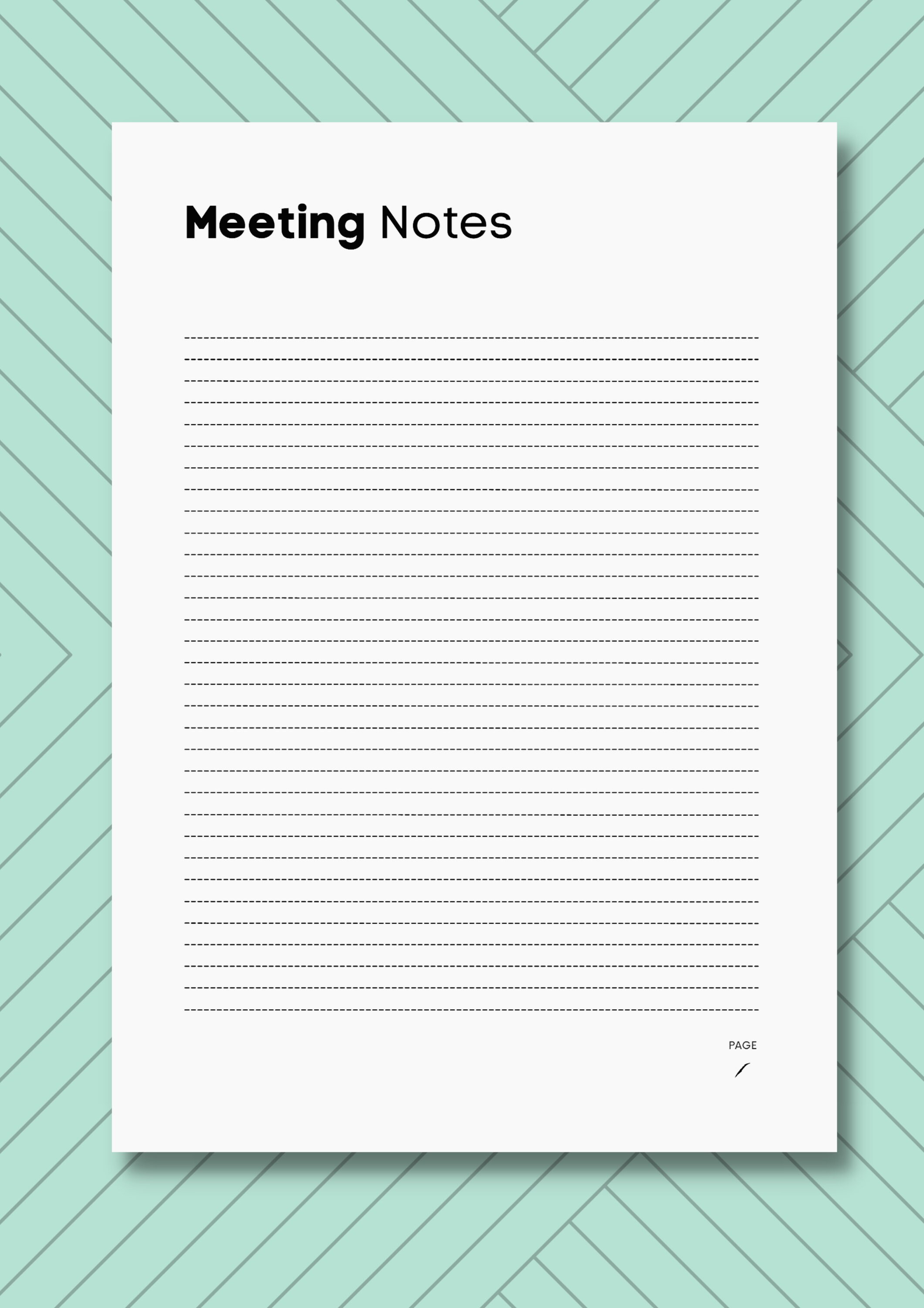 Meeting Notes Printable, Work Organizer, Meeting Agenda Template ...