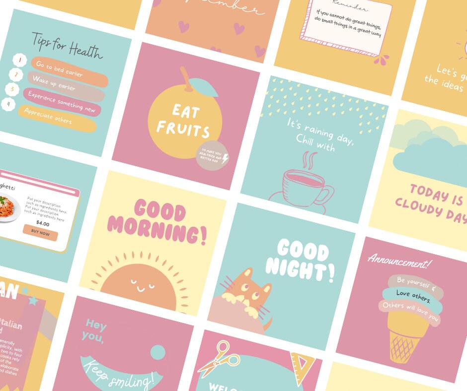 Cute Instagram Post Templates Canvaquotes for - Etsy
