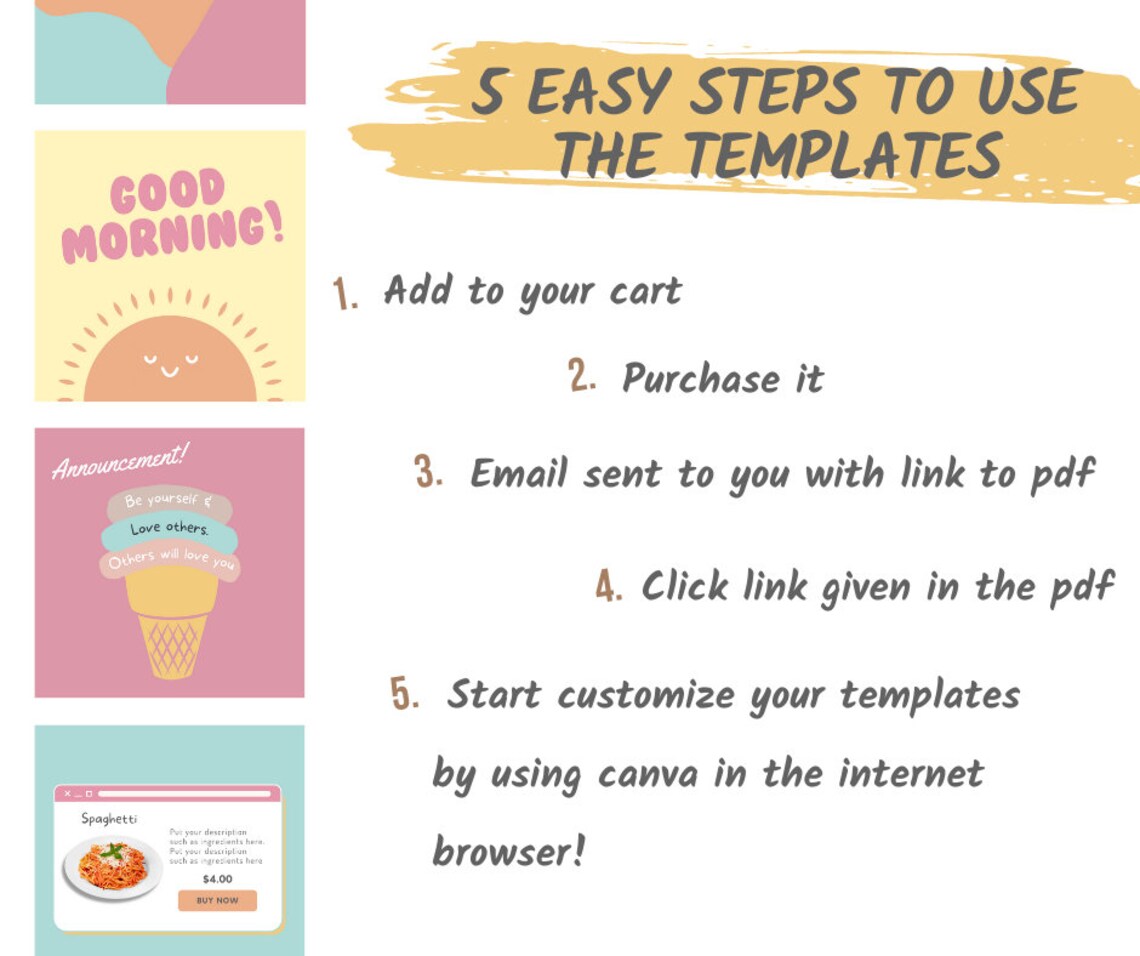 Cute Instagram Post Templates Canvaquotes for - Etsy