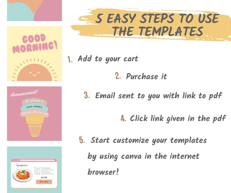 Cute Instagram Post Templates Canvaquotes for - Etsy