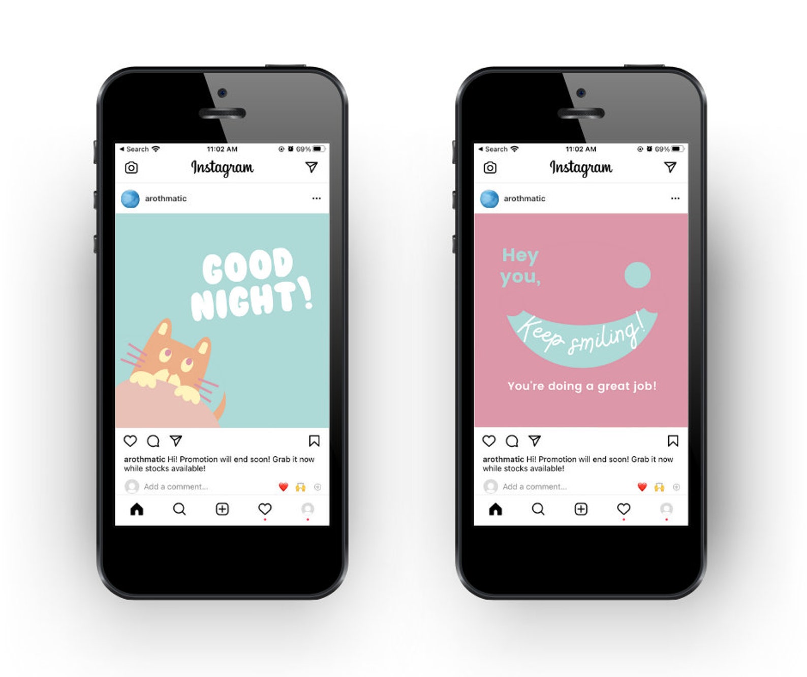 Cute Instagram Post Templates Canvaquotes for - Etsy