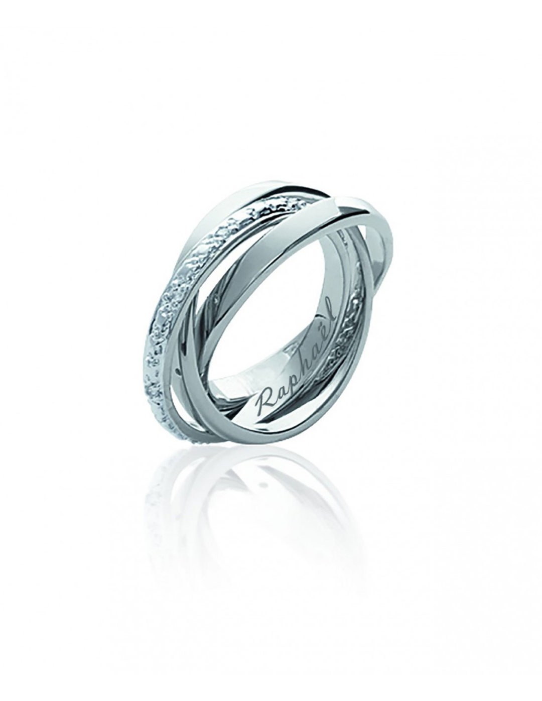 TRIPLE Alliance Ring - 3 Rings in Rhodium-plated 925/000 Silver, One ...