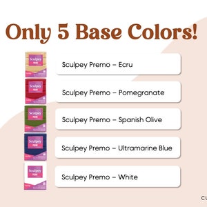 40 + 2 Color Recipe 1 | Sculpey Premo - Etsy