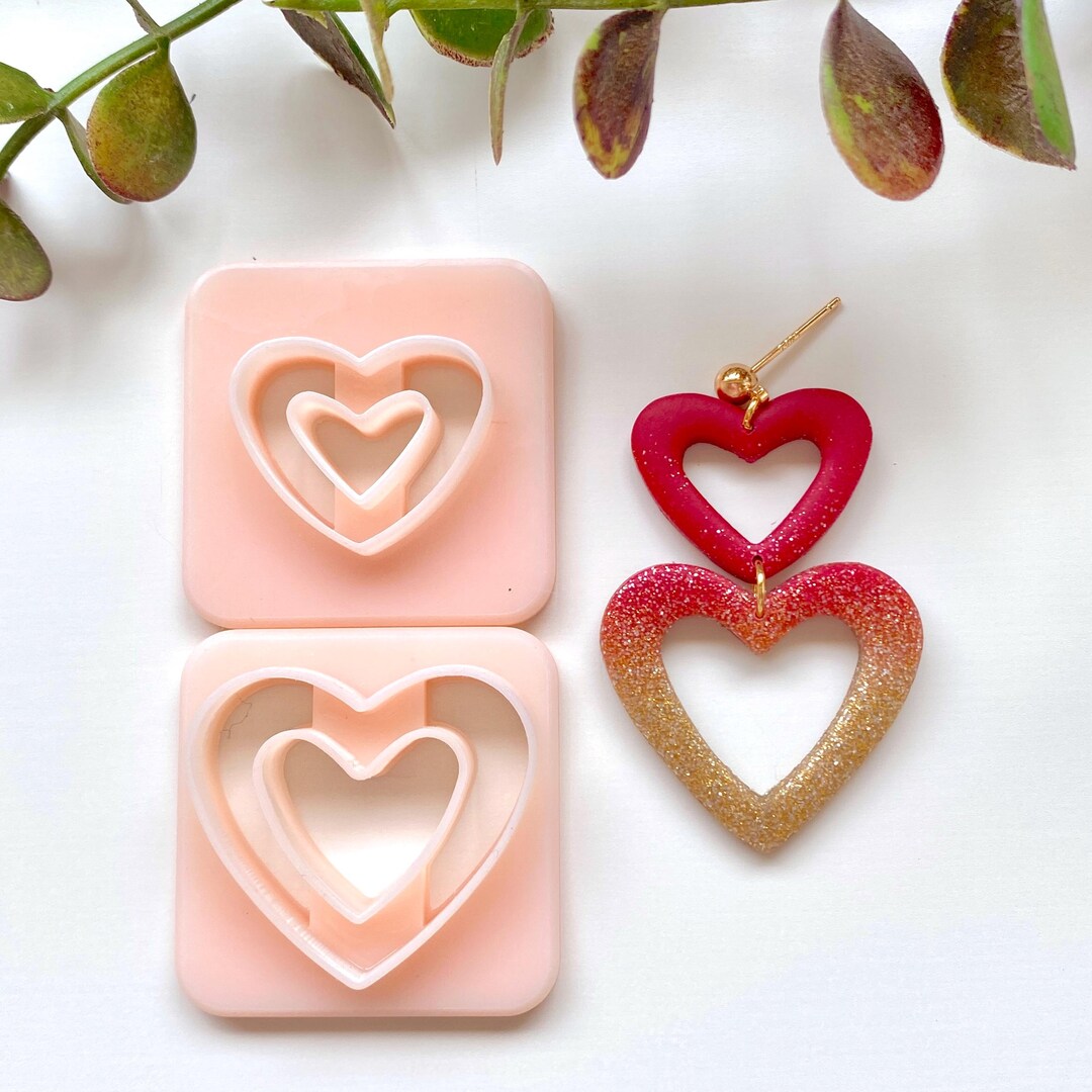 Twin Heart Bezel Set - Etsy