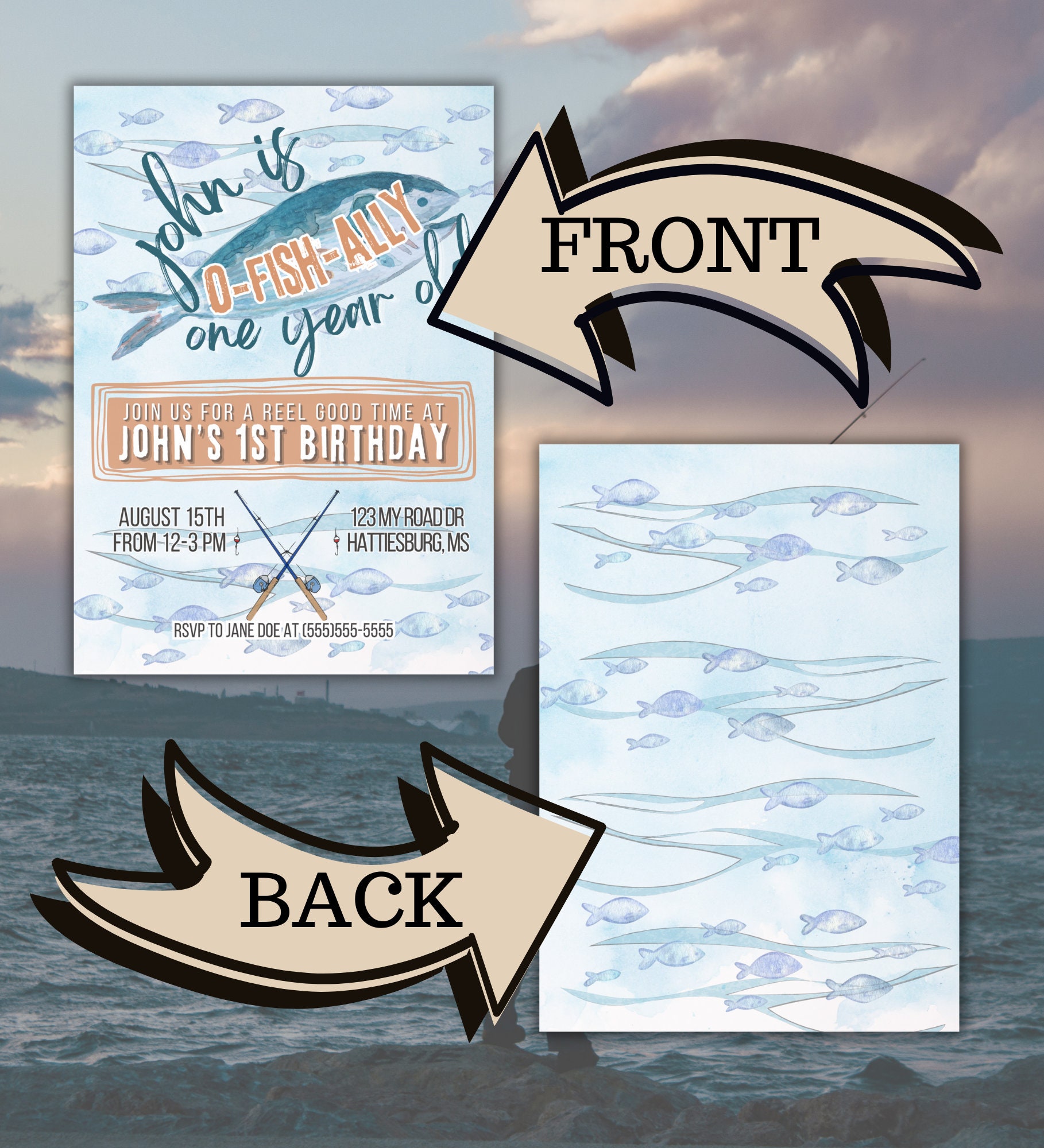 Ofishally One Birthday Invitation Digital Template, 1st Birthday ...