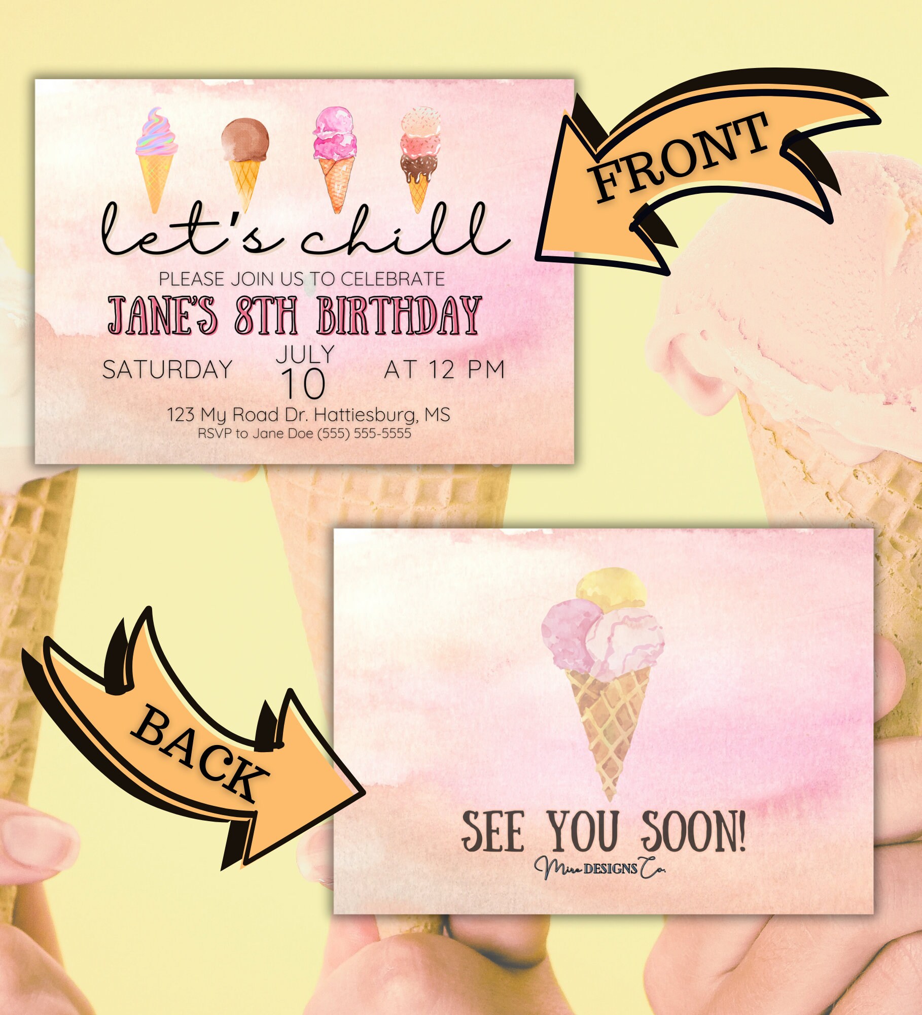 Let's Chill Party Invitation Template, Any Occasion 5x7 Invitation ...