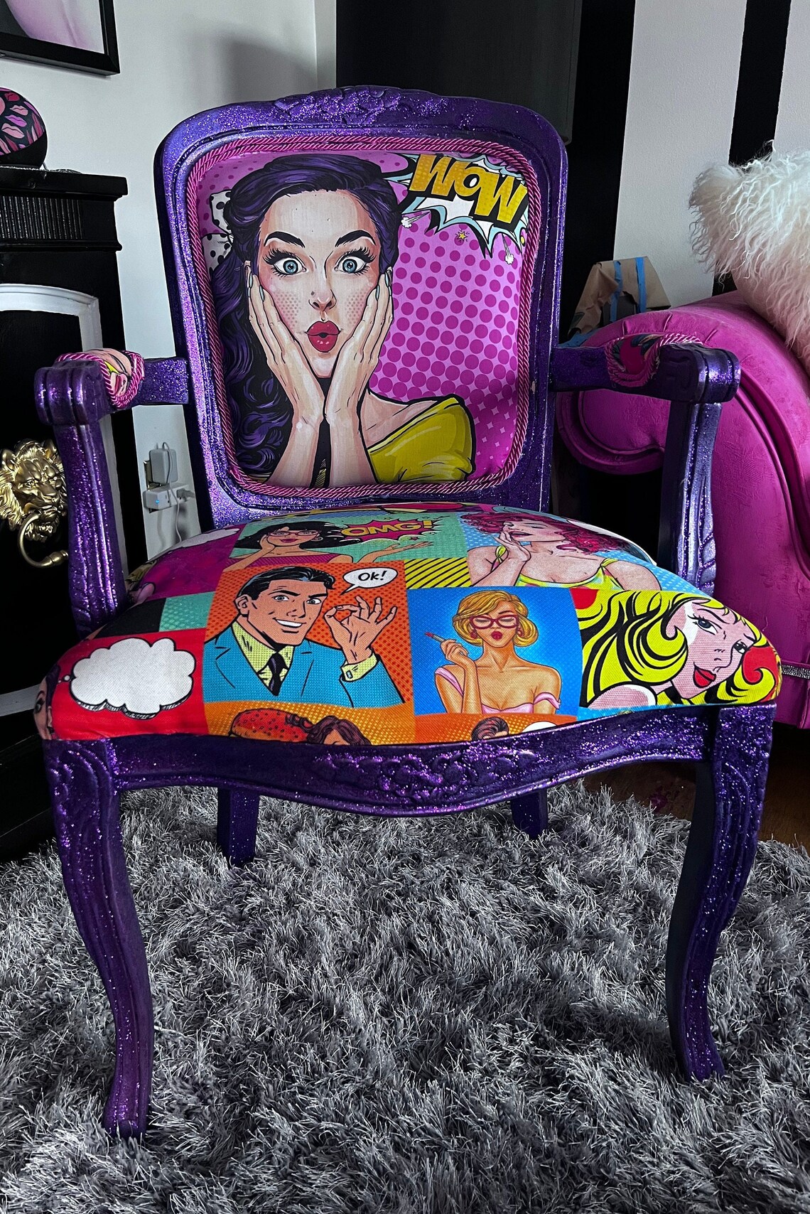 Custom Pop Art Chair - Etsy
