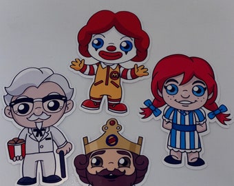 Burger King Stickers - Etsy
