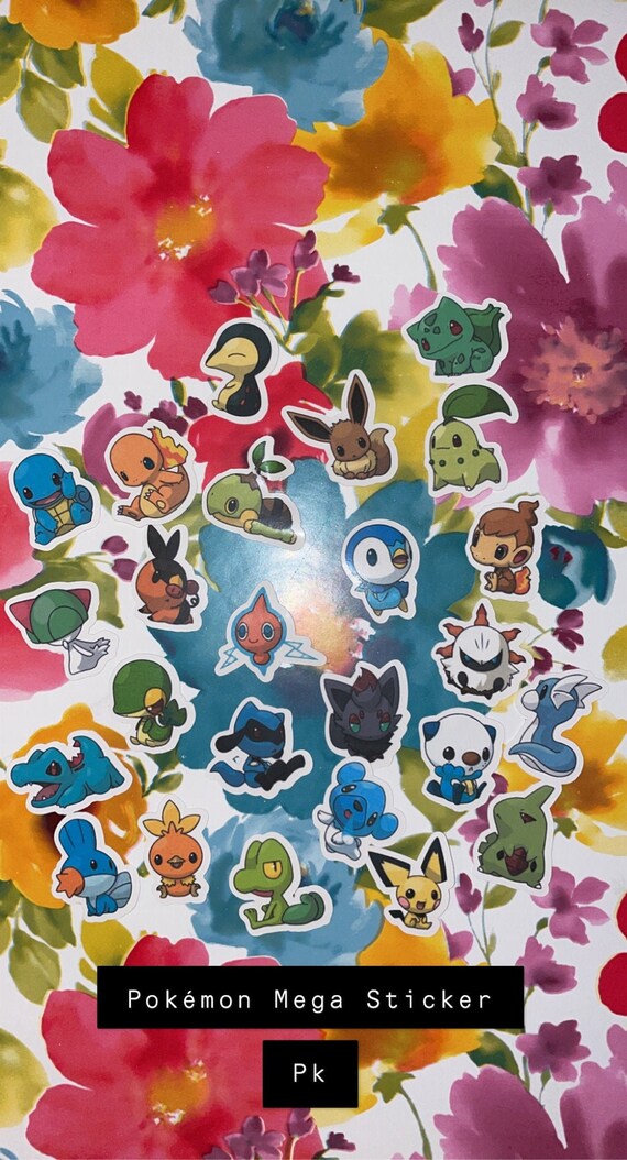 Pokémon Sticker Pack Mega Sticker Pack Pokémon Sticker - Etsy Ireland
