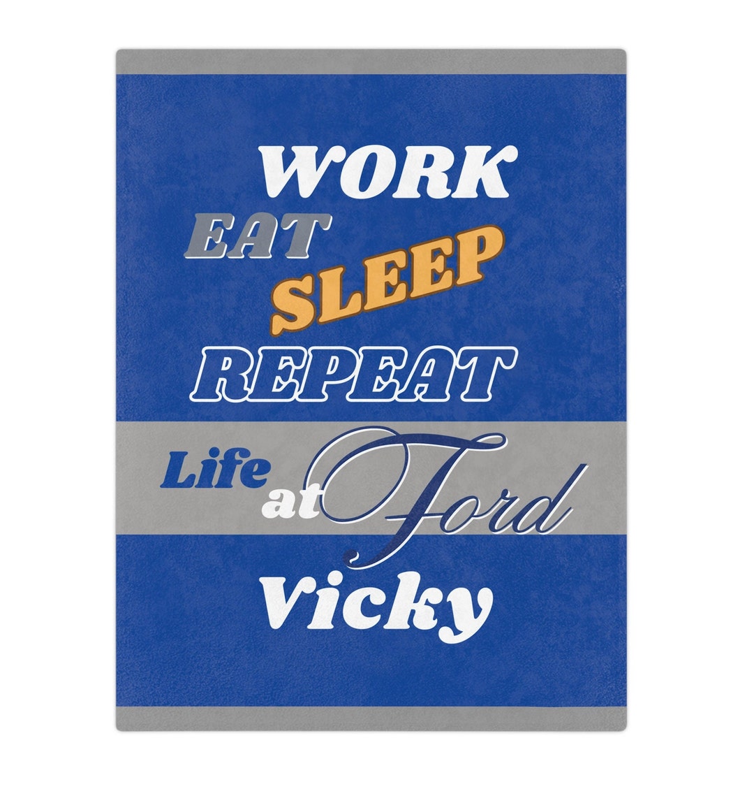 Personalized 'life at Ford' Minky Blanket, Custom Cozy Throw - Etsy