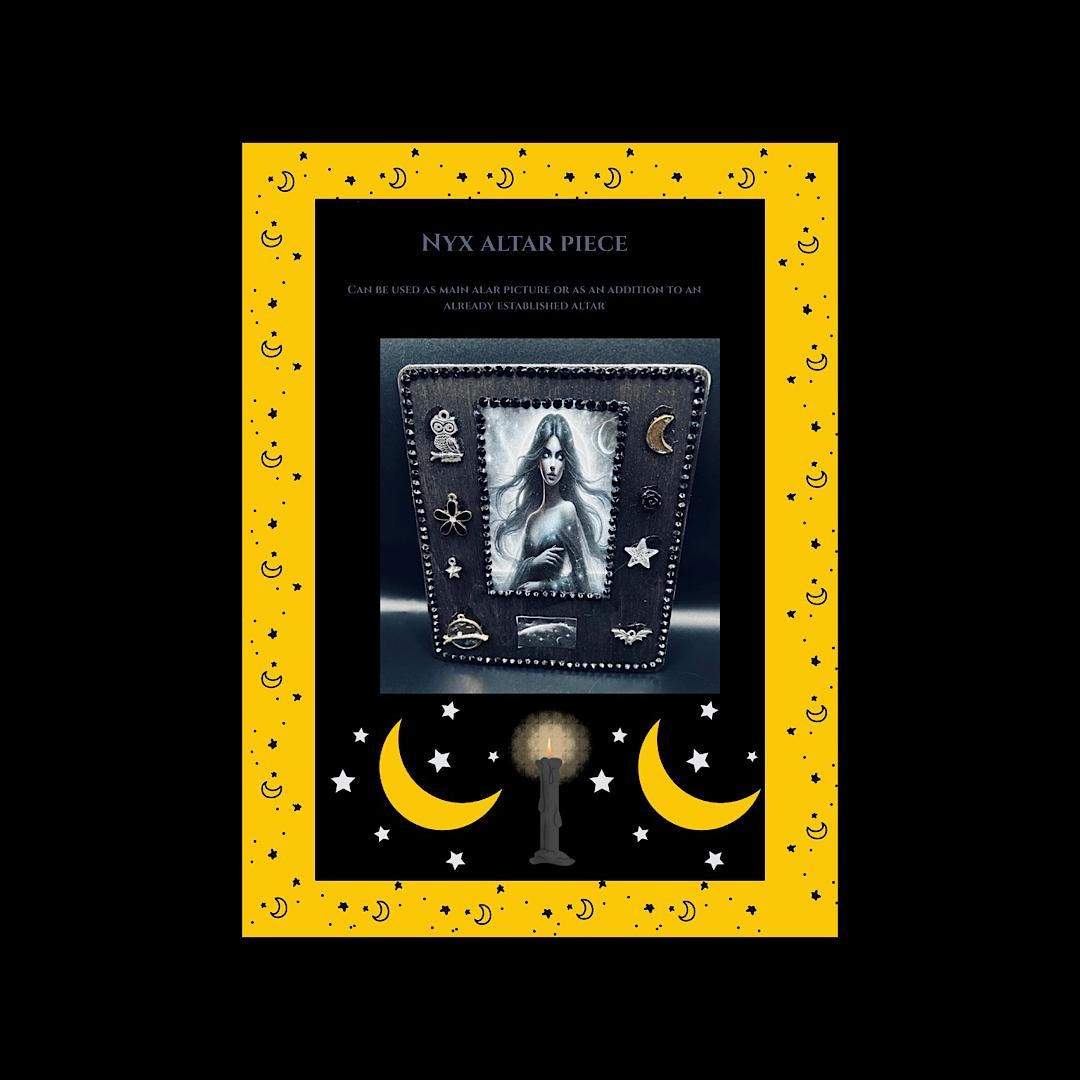 Nyx Altar Piece – Goddess of the Night | Mini Altar Decor | Witchcraft ...