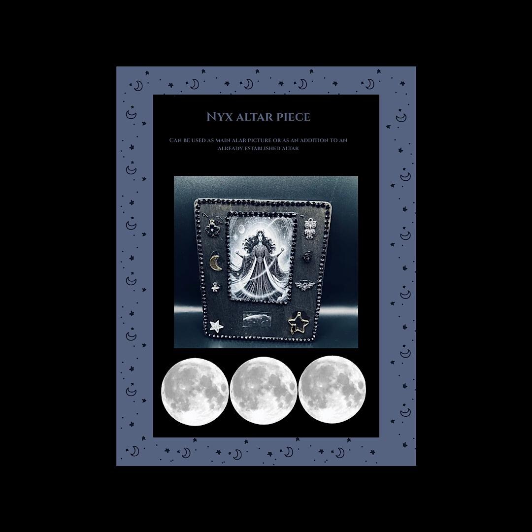 Nyx Altar Piece – Goddess of the Night | Mini Altar Decor | Witchcraft ...