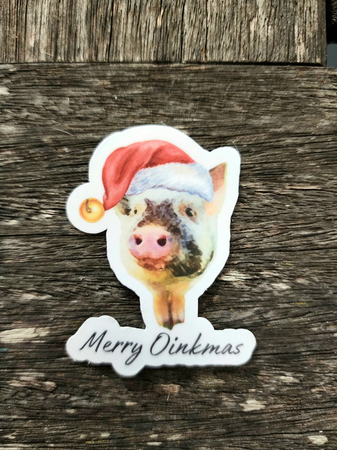 Christmas Pig Sticker, Pig, Sticker, Label, Farm Animal, Water ...