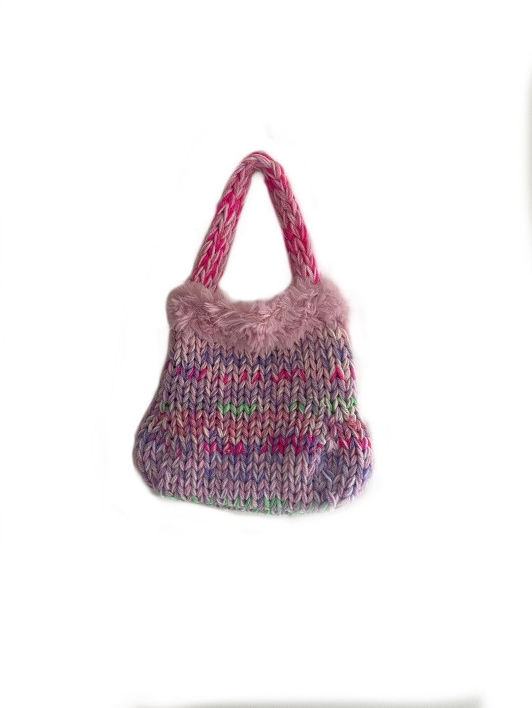 Scrap Yarn Knitting Pattern - Knitted Bag - Clueless Bag - PDF Download ...