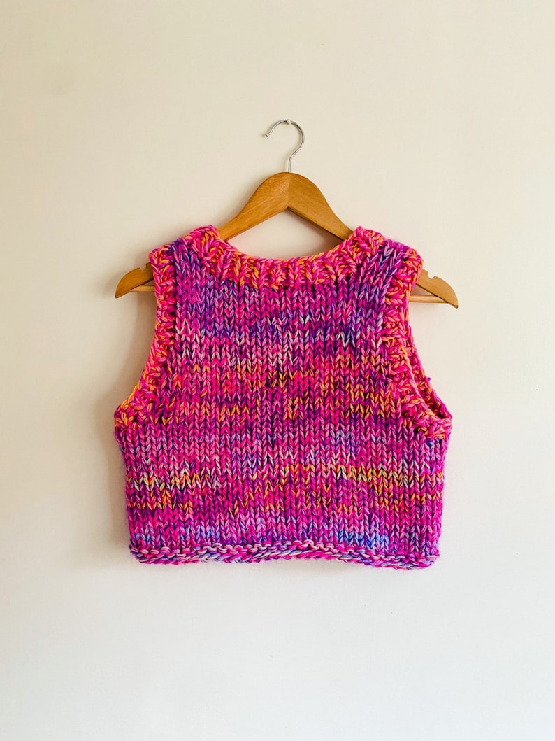 Easy Knitting Pattern - Monster Vest - Scrap Yarn - Super Chunky- PDF ...