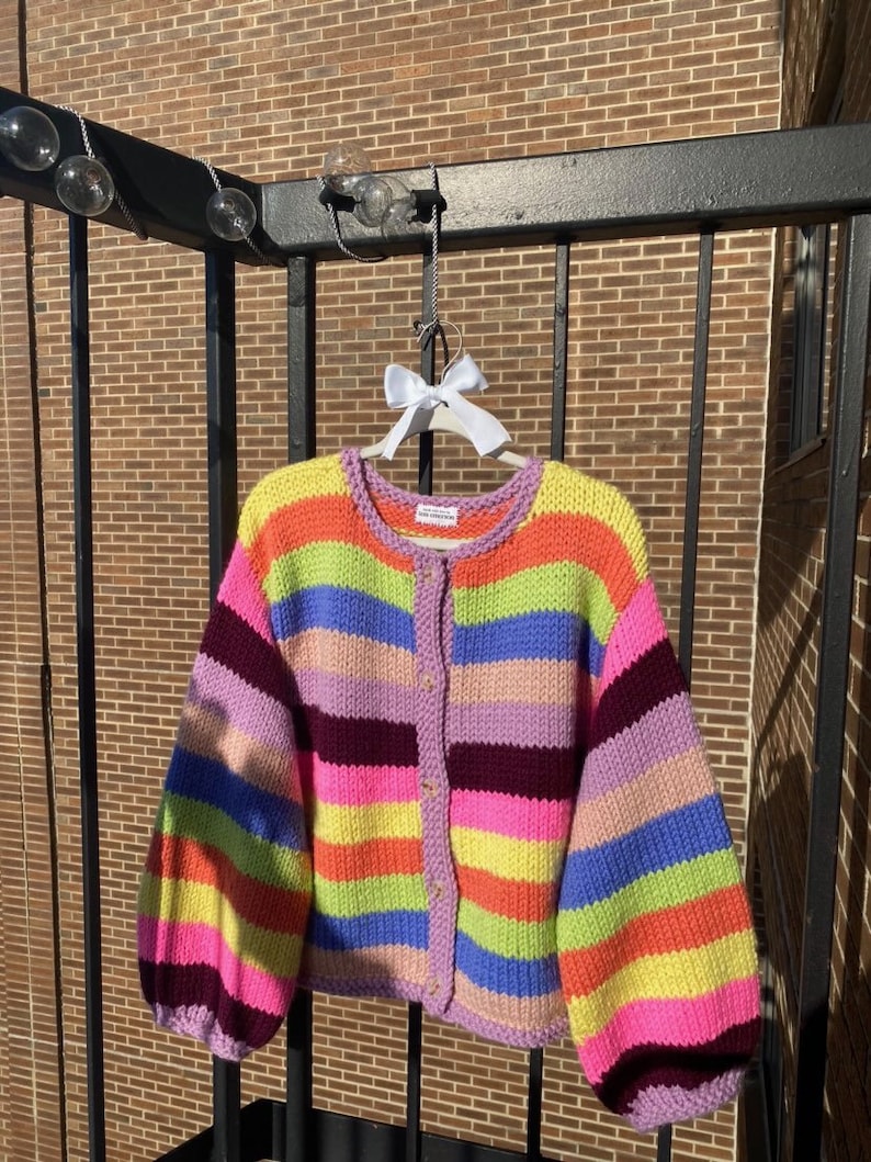 Easy Knit Cardigan Pattern Karma Kardigan hand Knitted - Etsy