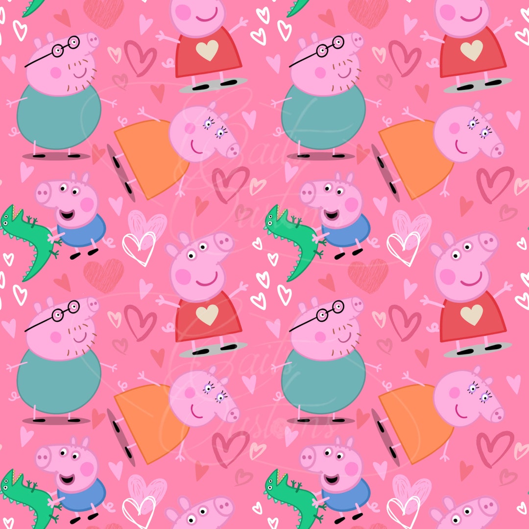 Valentine Peppa Seamless Pattern - Etsy