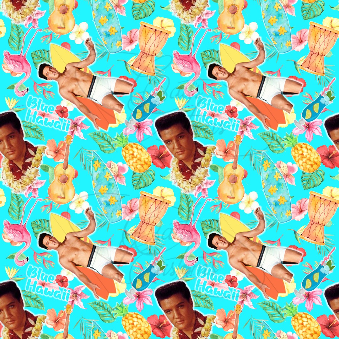 Blue Hawaii Seamless Pattern - Etsy